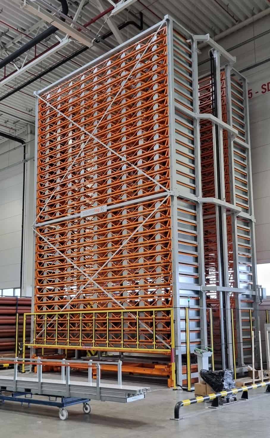 Storage of PVC profiles - TwinTower automated storage system