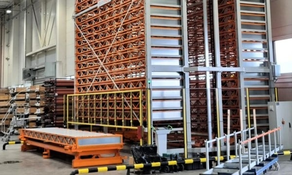 Storage of PVC profiles - TwinTower automated storage system